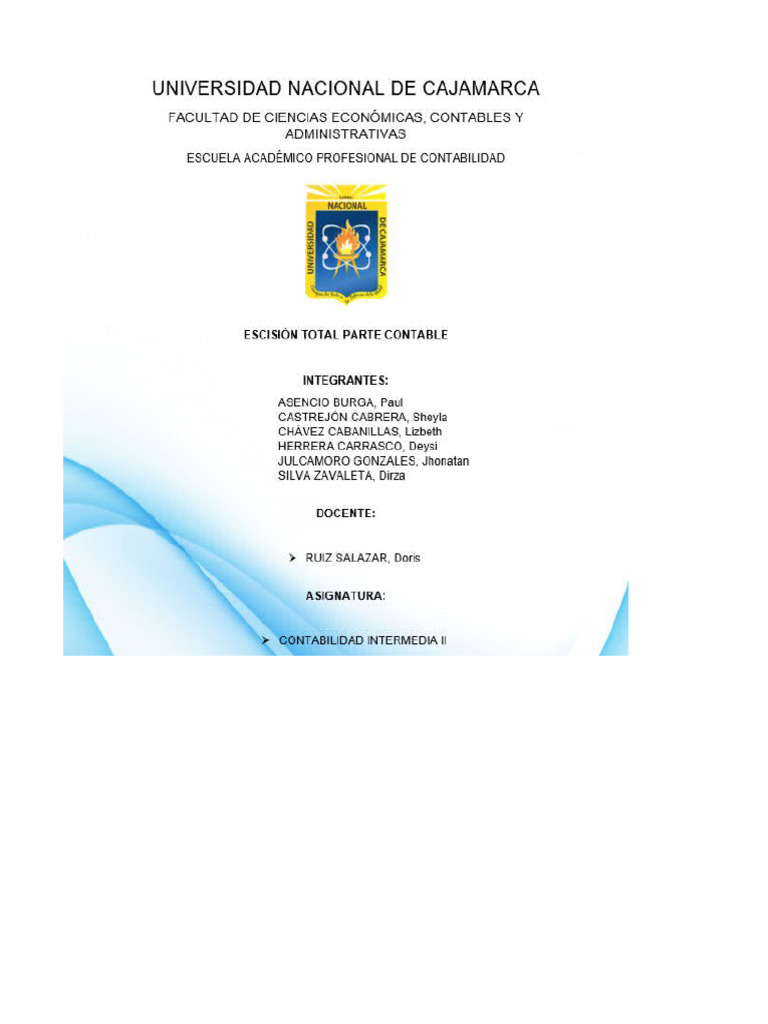 Aspecto Contable Escisiàn de La Casa de Los Electrodom - Sticos Sac Final | PDF