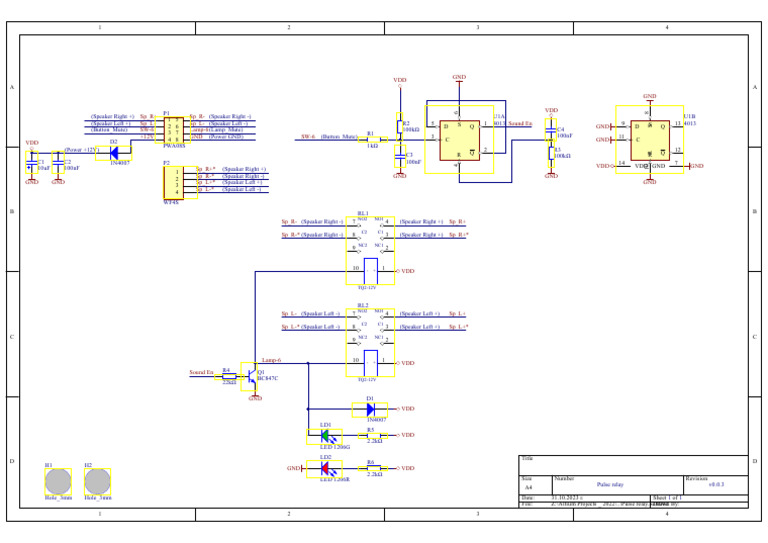 Pulse Relay Circuit Diagram | PDF