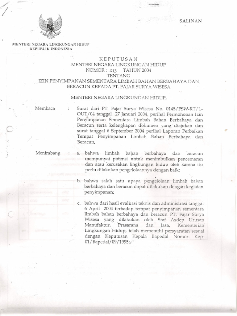 1.d IZIN TPS - KLH | PDF