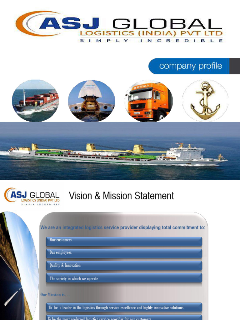 Company Profile-Asj Global Logistics India PVT LTD | PDF | Freight Transport | Cargo