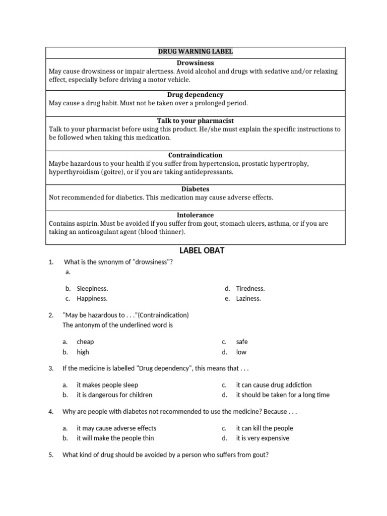 Contoh Soal Label | PDF