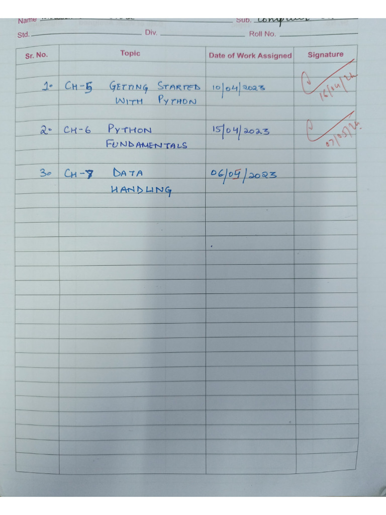 Python Class XI | PDF