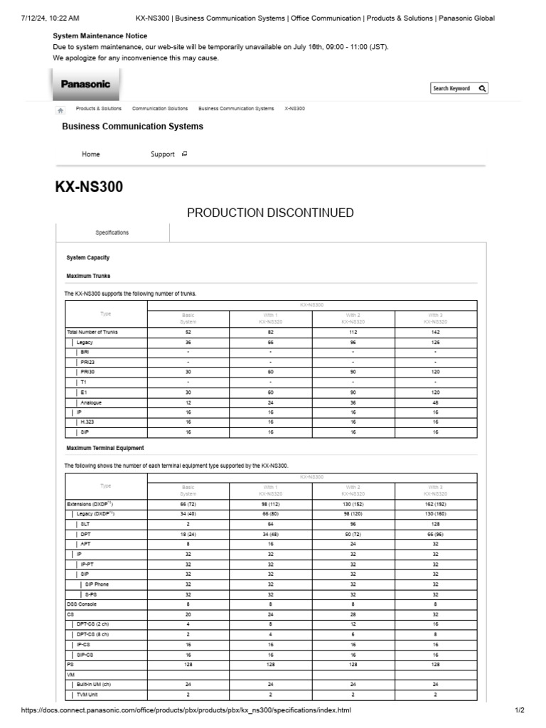 KX-NS300 - Business Communication Systems - Office Communication ...