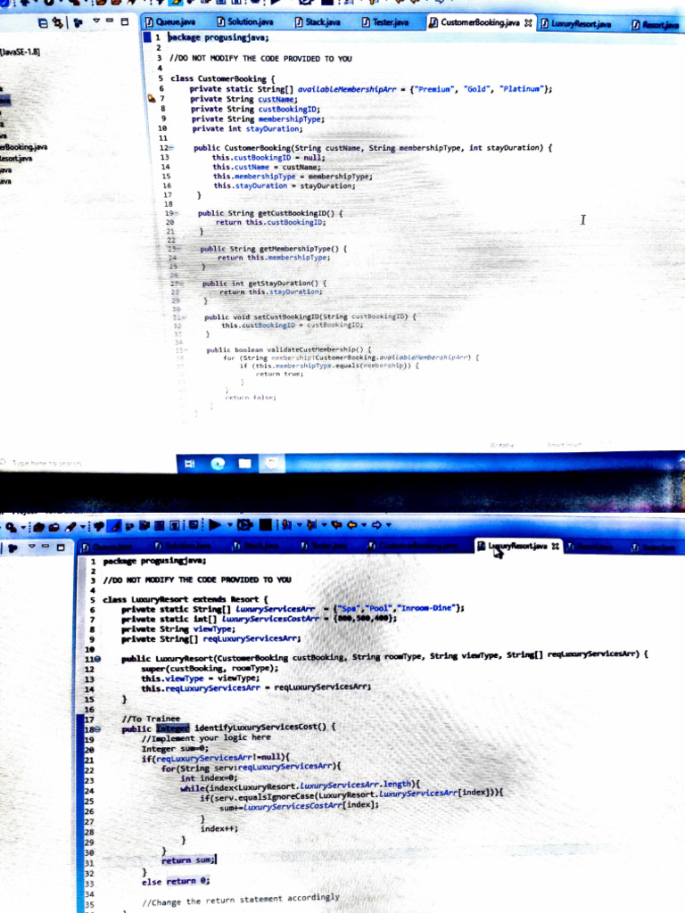 Java Luxury Resort Booking System | PDF | Object Oriented Programming ...