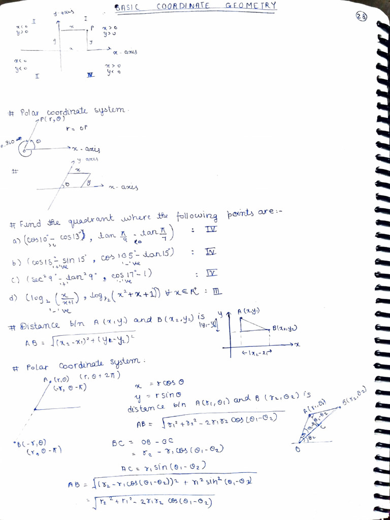 Basic Coordinate Geometry 13-Sept-2024 | PDF