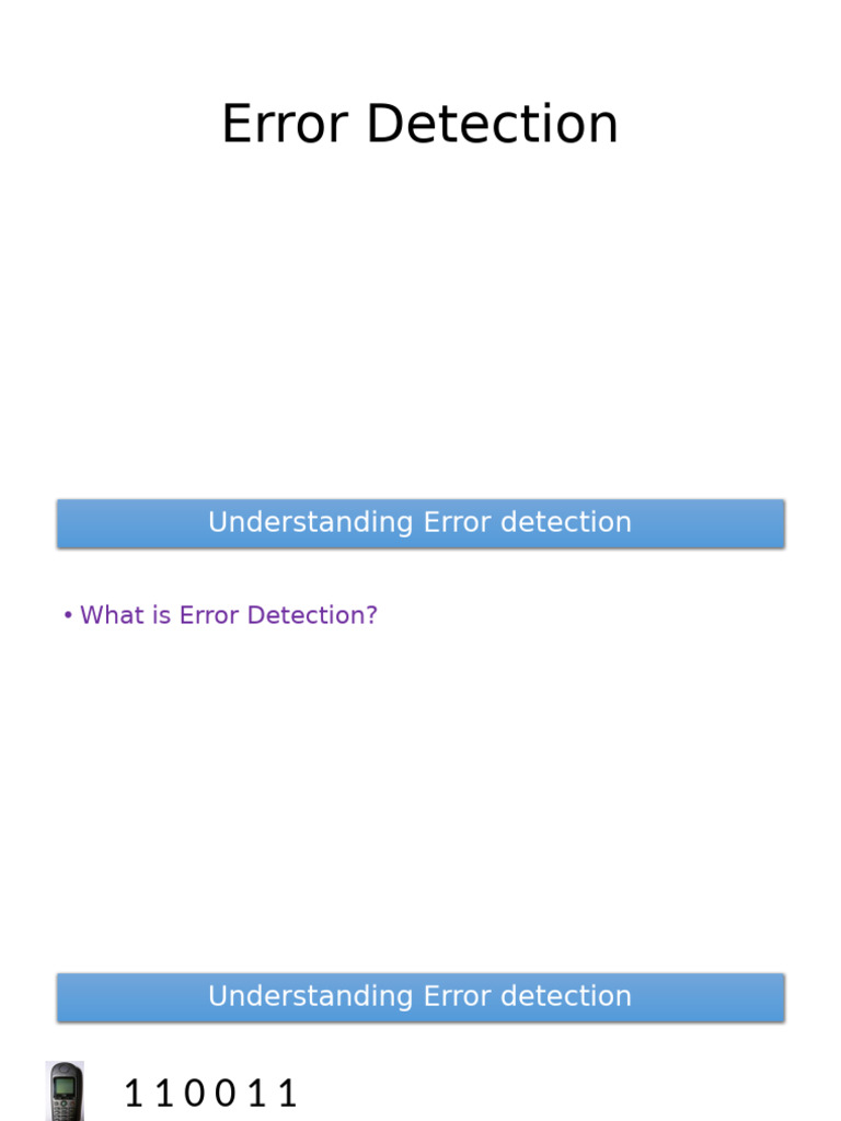 Error Detection Code | PDF