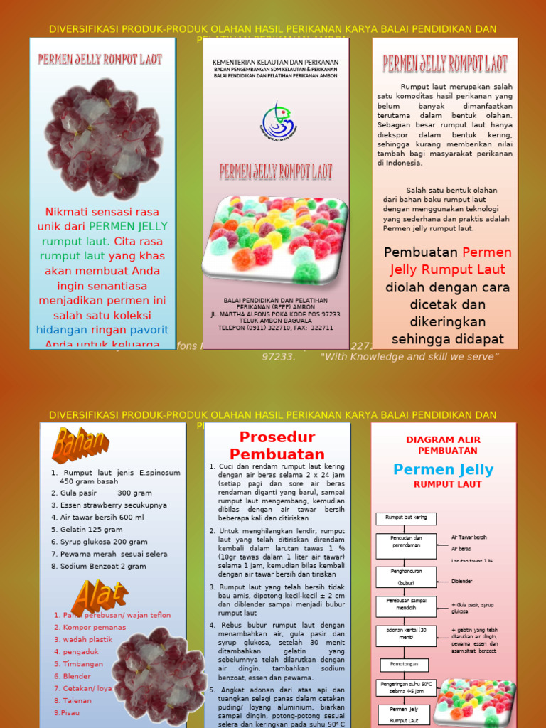 Brosur Permen Rumput Laut | PDF