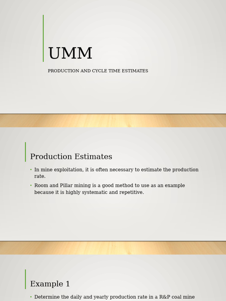 Umm-Cycle Time Estimation | PDF