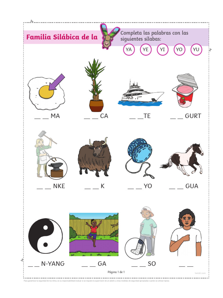 CL L 1717615925 Guia de Trabajo Familia Silabica Letra y Ya Ye Yi Yo Yu ...