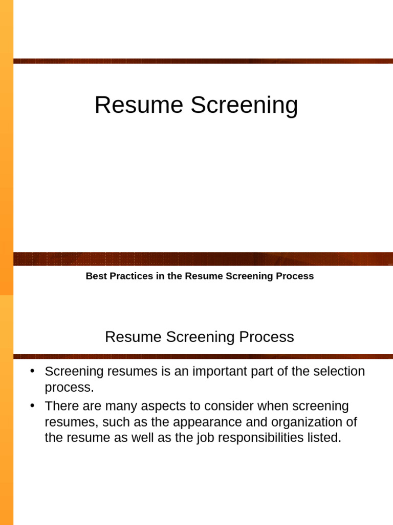 11-Resume Screening | PDF | Résumé