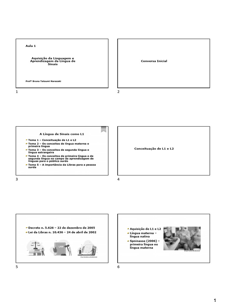 Aula 01 - Libras (Slides) | PDF