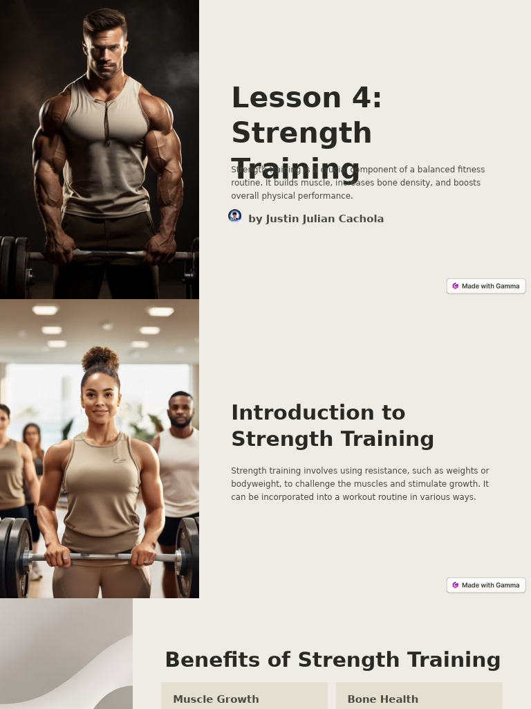 Lesson 4 Strength Training | PDF