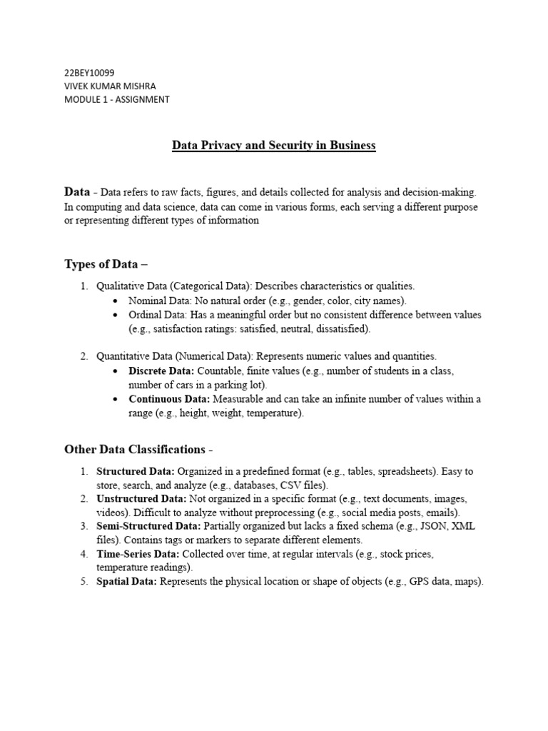 Module 1 - Assignment - 22bey10099 | PDF
