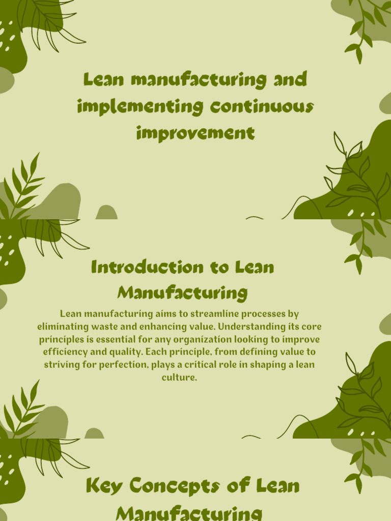 Lean Manufacturing | PDF