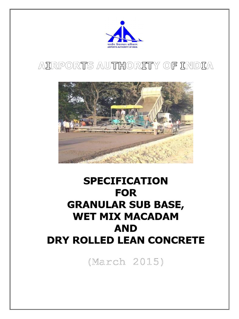 Specification For GSB, WMM, DRLC | PDF | Concrete | Secondary Sector Of ...