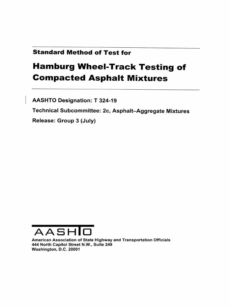 Aashto T324 19 | PDF