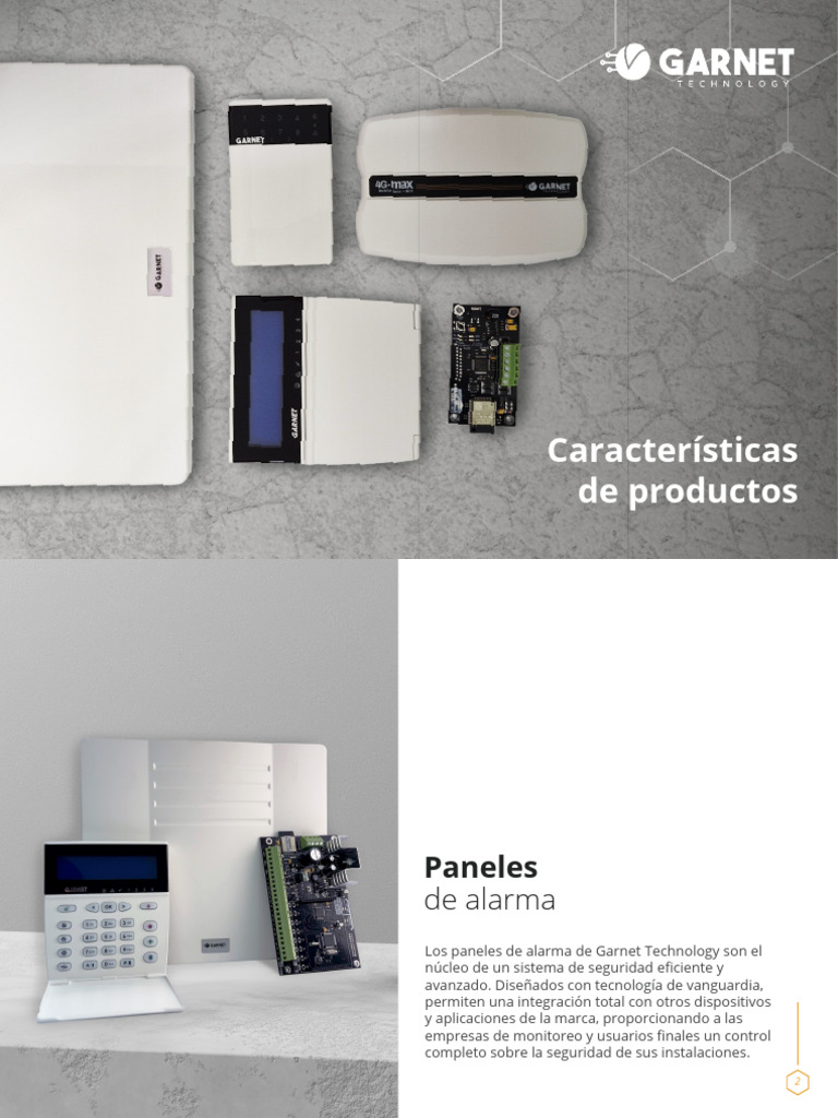 CaracterIsticas de Productos Garnet | PDF