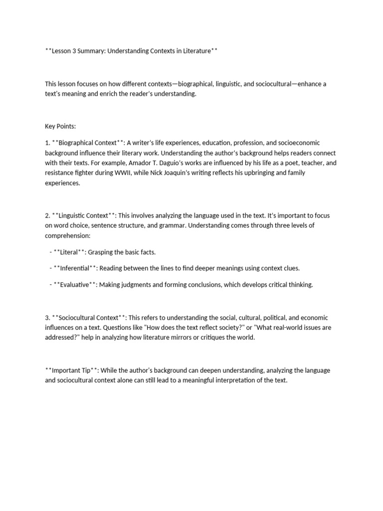 Lesson 3 Summar-WPS Office | PDF