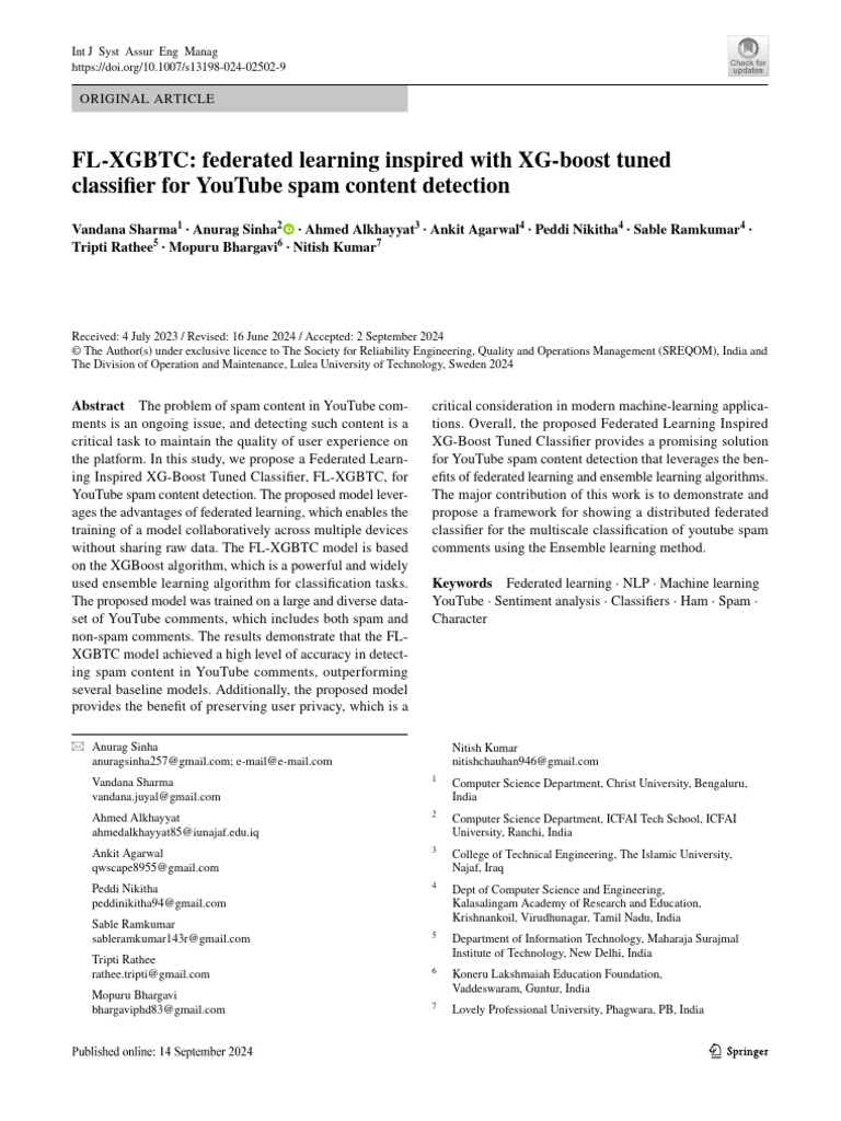 FL XGBTC: Federated Learning Inspired With XG Boost Tuned Classifier ...