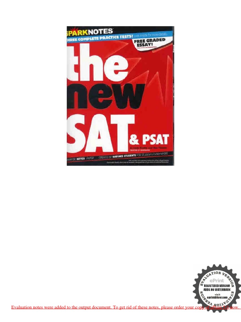 Spark Notes Sat Book | PDF | Sat | Act (Test)