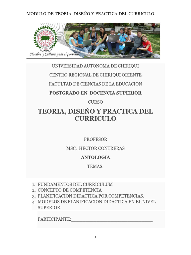 Curriculo Eje Temático 1 | PDF