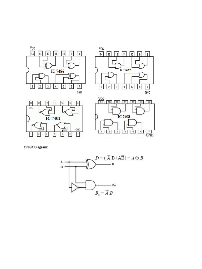A16.half Subtractor and Full Subtractor | PDF