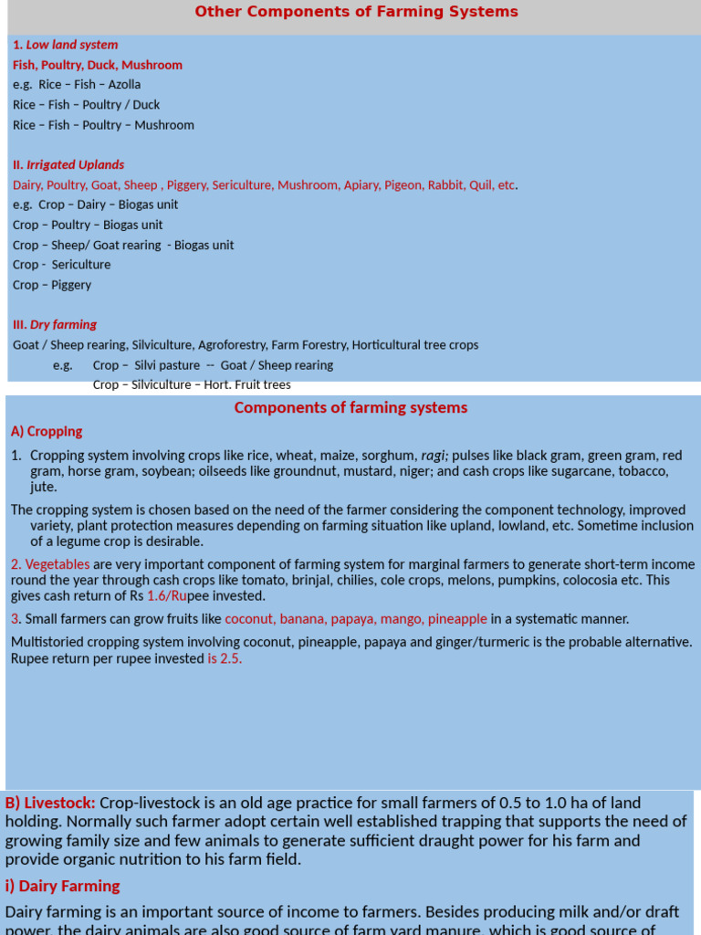 Other Farming System Components | PDF