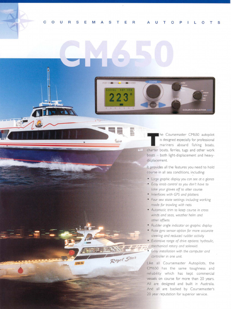 CourseMaster Autopilot CM650 Brochure | PDF