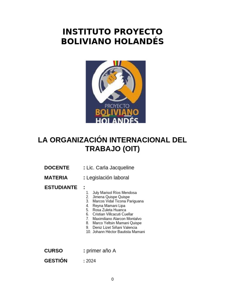 Qué es la OIT-1 | PDF