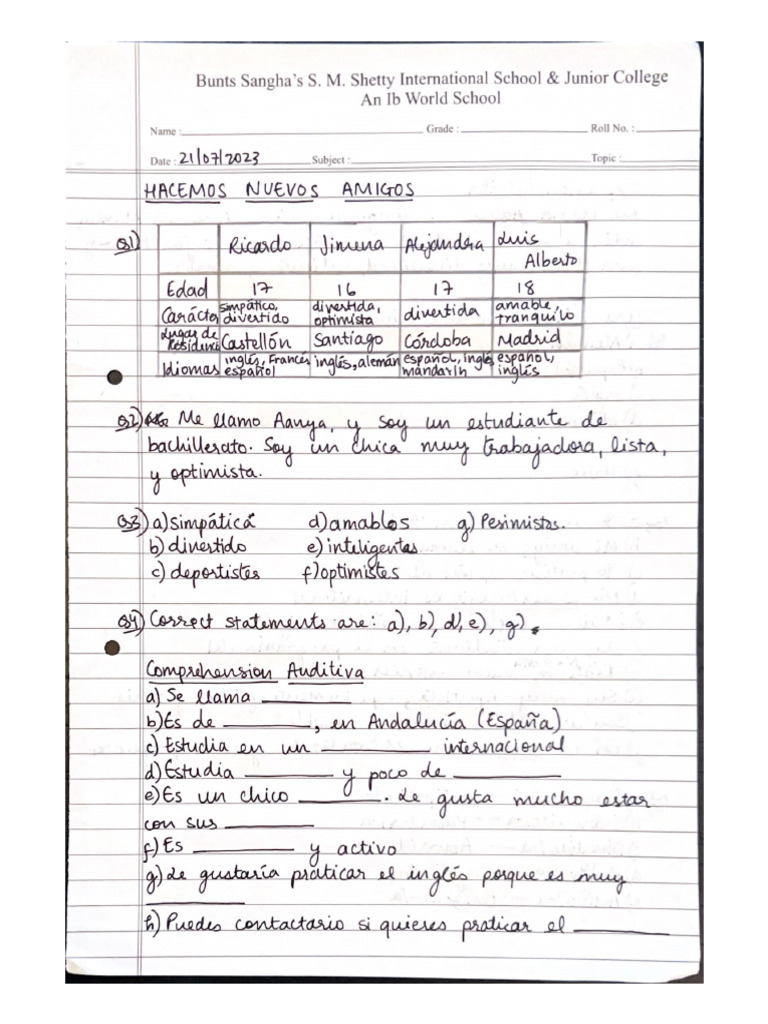 Hacemos Nuevos Amigos Completed | PDF