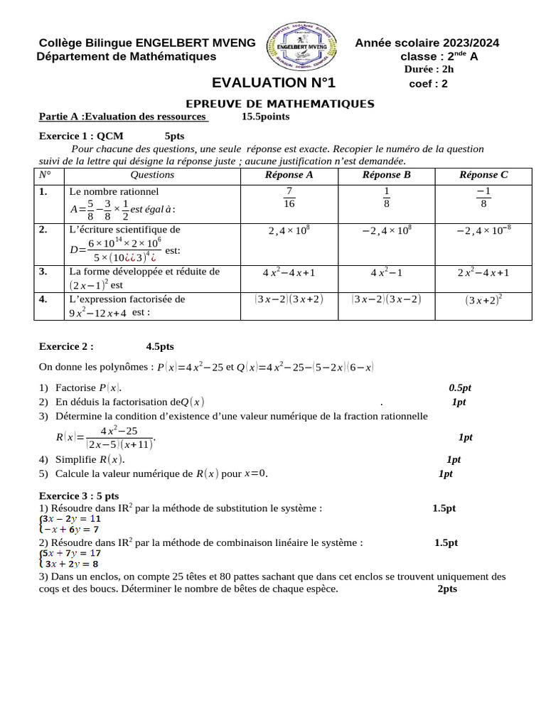 2nde A Seq1 | PDF