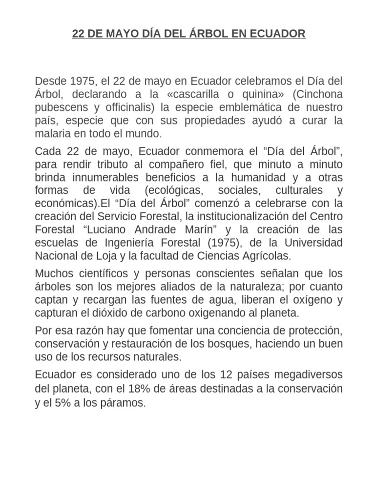 Dia Del Arbol | PDF