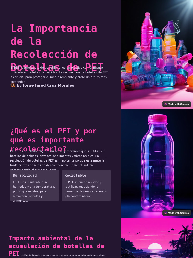 La Importancia de La Recoleccion de Botellas de PET | PDF