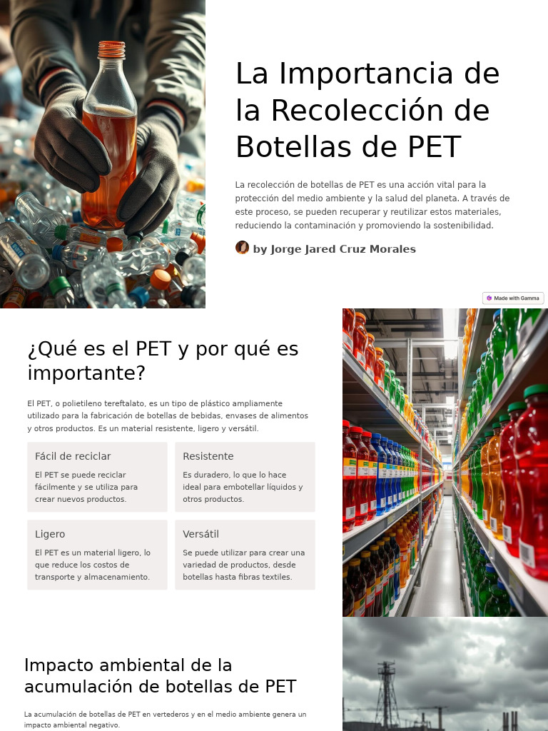 La Importancia de La Recoleccion de Botellas de PET | PDF