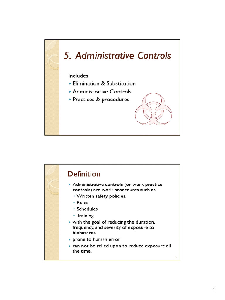 Chapter 5 Administrative Control | PDF