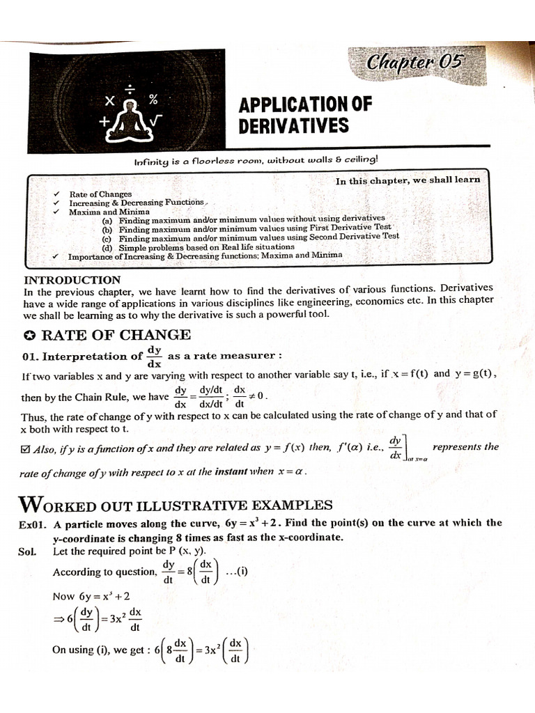 Applications of Derivatives Extra Qns | PDF