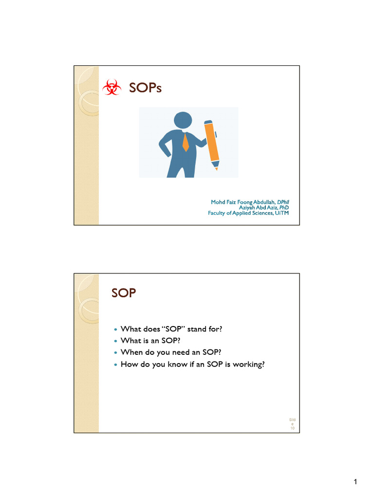 Chapter 6 Administrative Controls - Sop | PDF