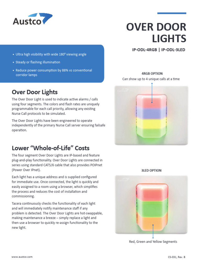 CS-031 IP-ODL Cut Sheet Rev. B | PDF