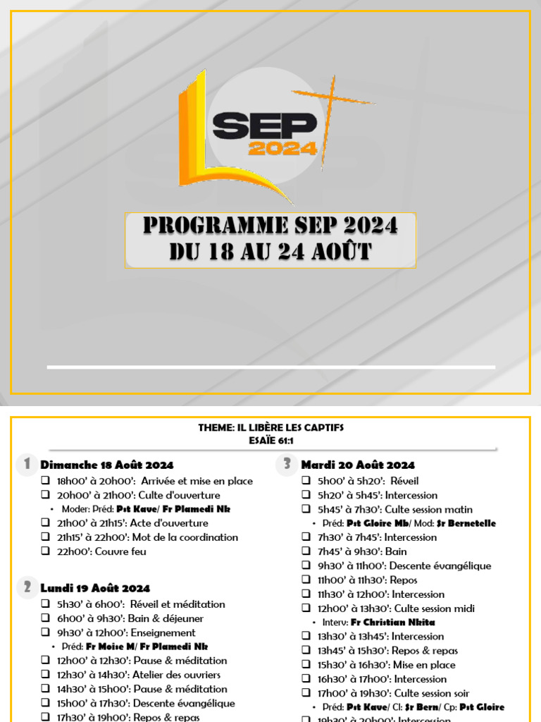 Programme de La Retraite Sep 2024 | PDF