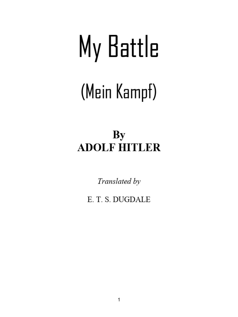 My Battle Mein Kampf | PDF