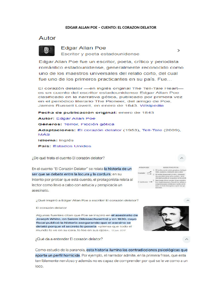 Poe - Corazon Delator | PDF