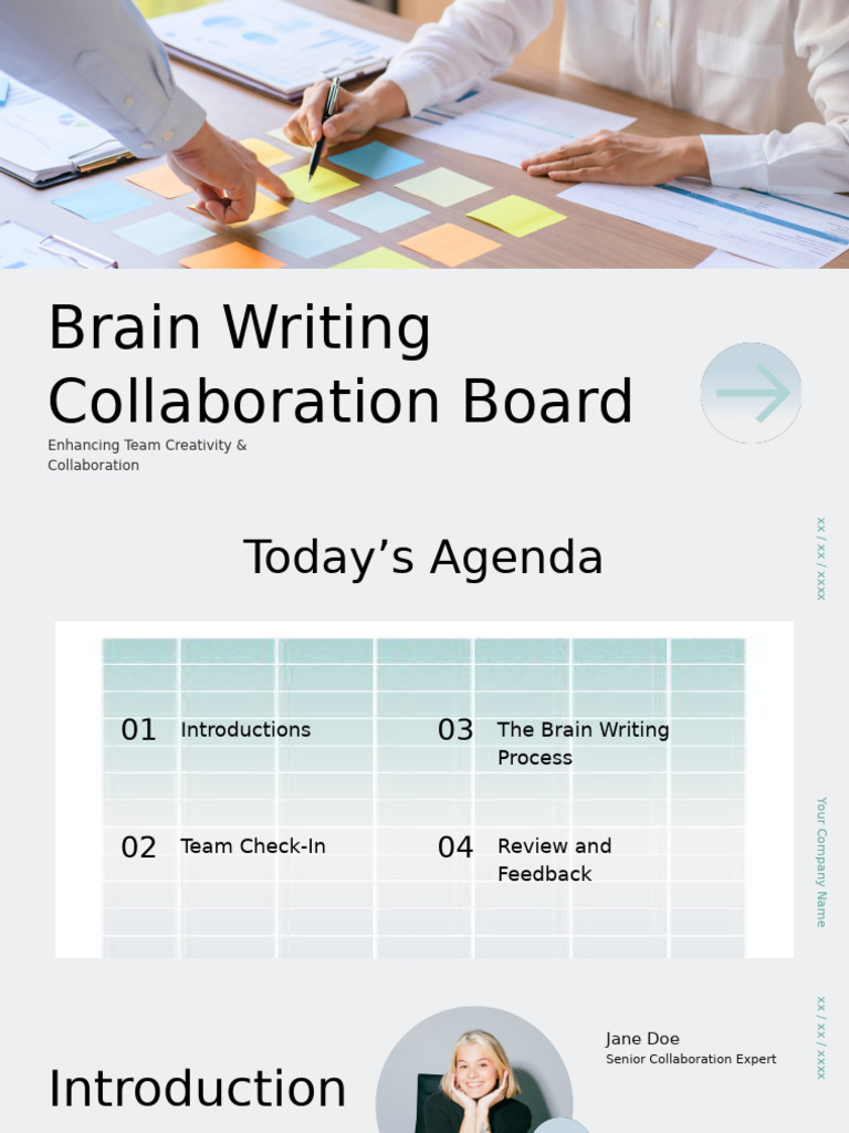 Simple Gradient Brain Writing Collaboration Board | PDF