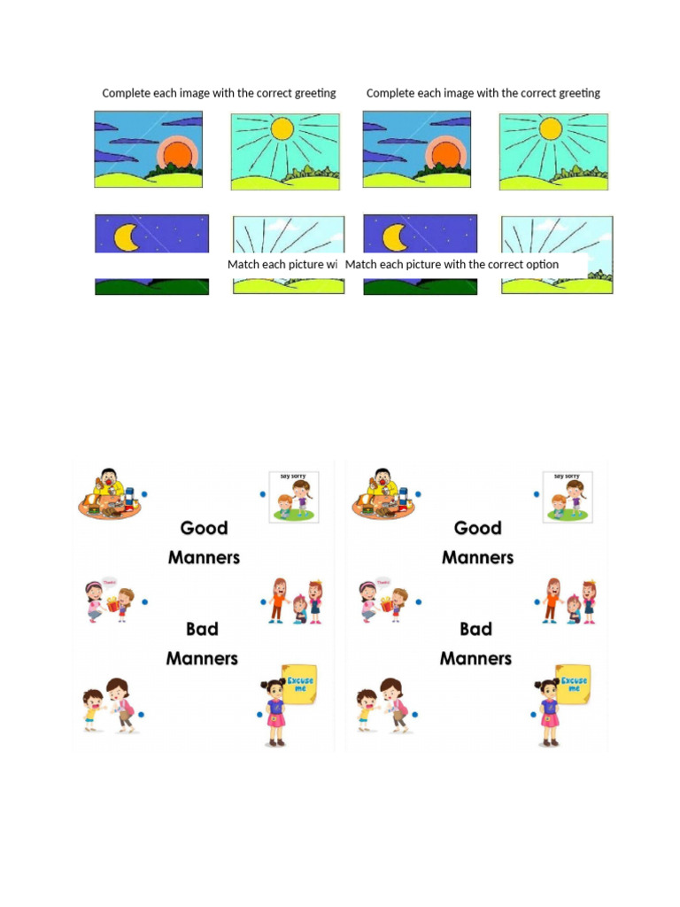 Greetings and Manners Activities | PDF