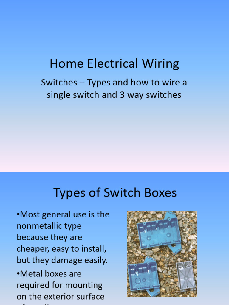 Grade 11 Electricity Wiring Switches | PDF