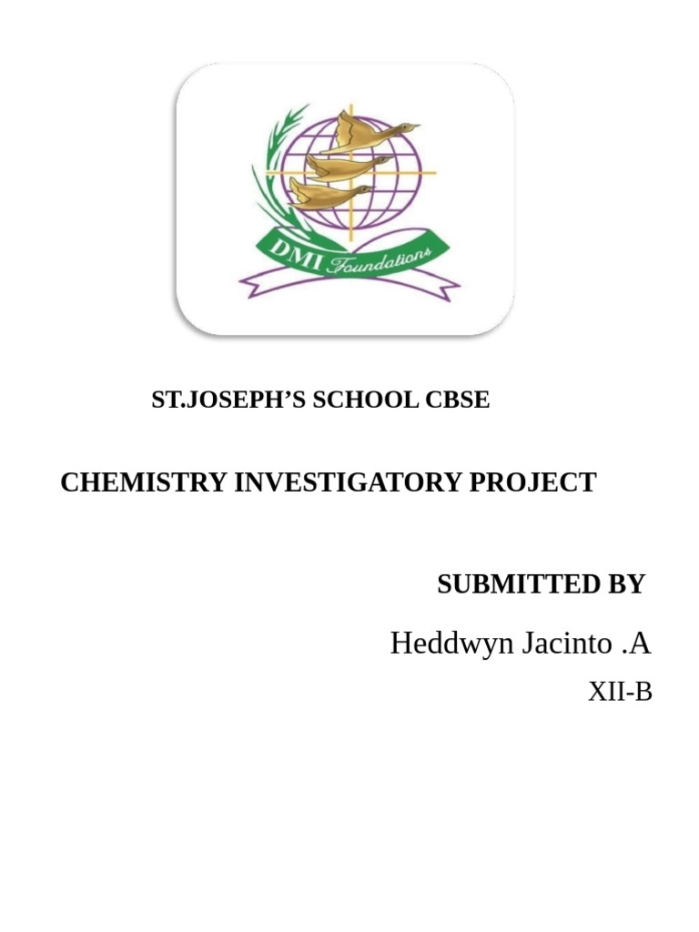 CHEMISTRY project | PDF