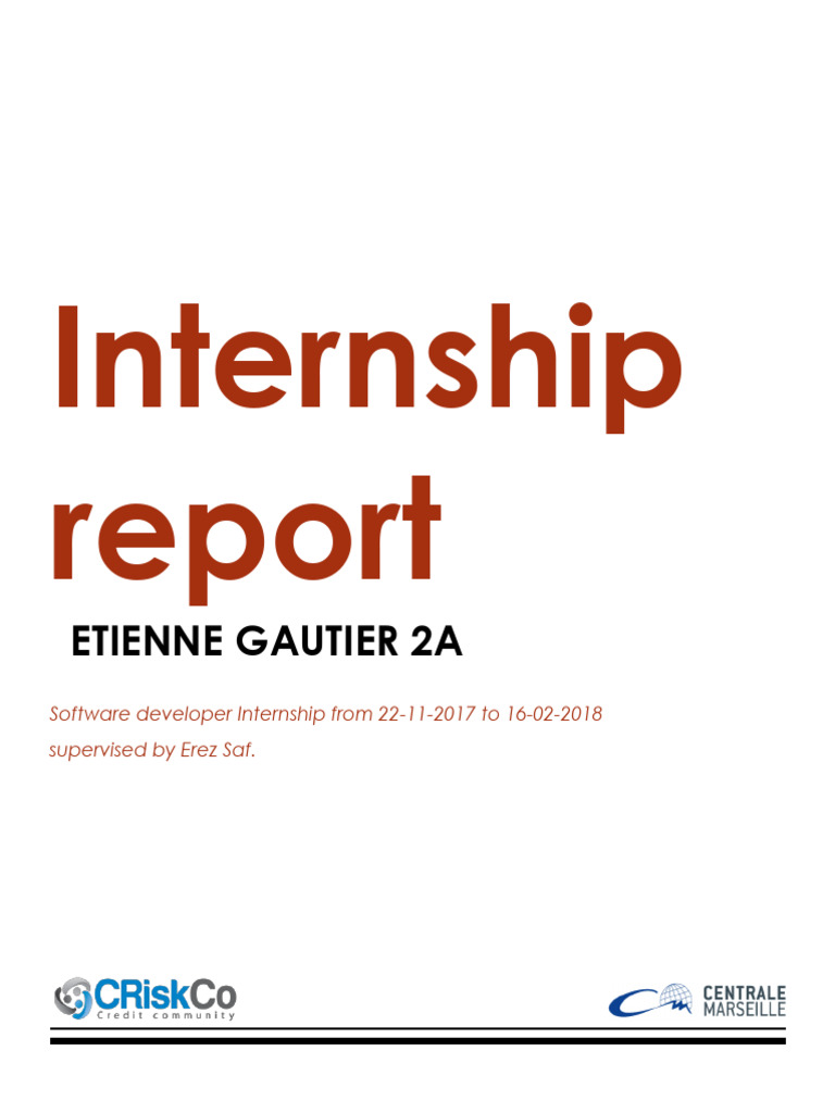 Internship Report Etienne 2018 | PDF