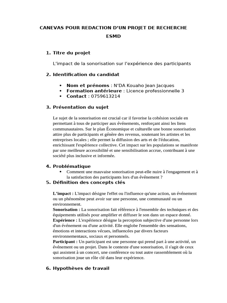Canevas Pour Redaction D | PDF
