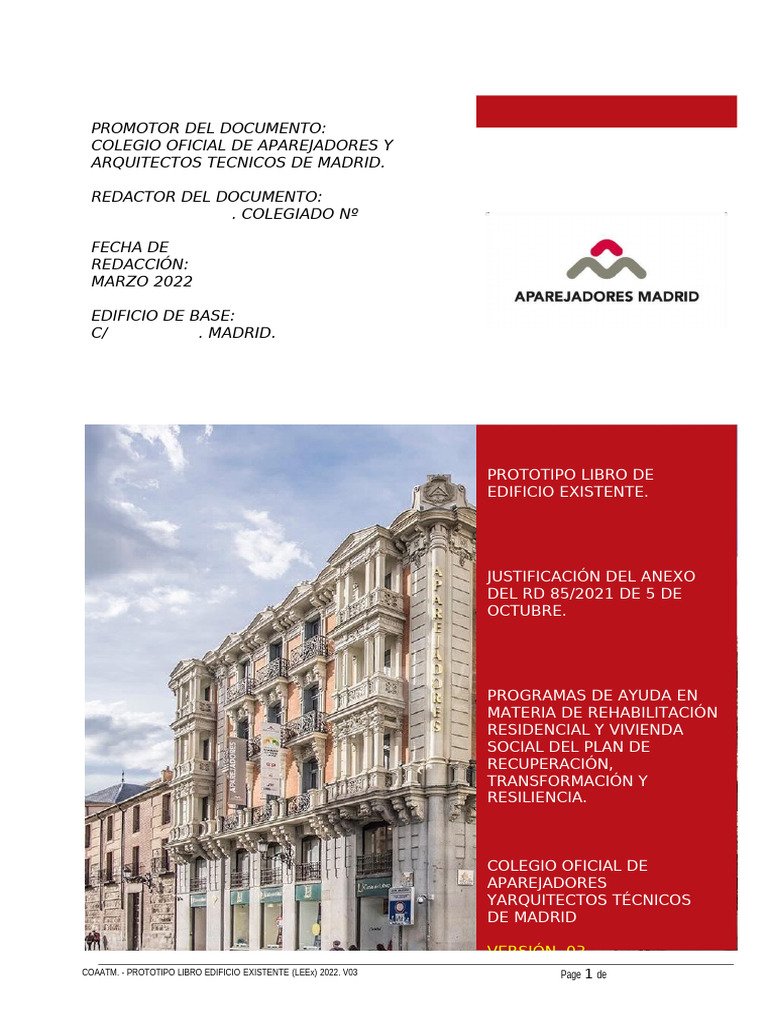 PROTOTIPO LIBRO EDIFICIO EXISTENTE (LEEx) 2022 | PDF | Fundación (Ingeniería) | Hogar ...