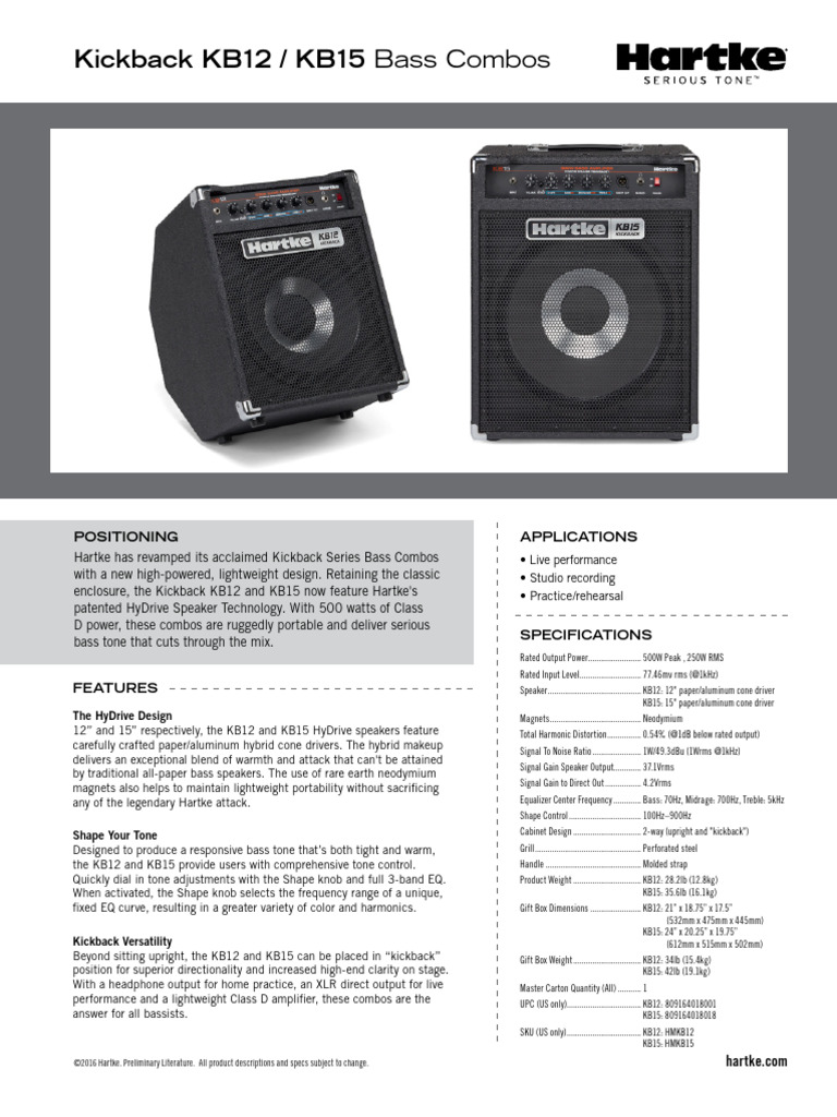 hartke_kb15_kickback_mkii_specs | PDF