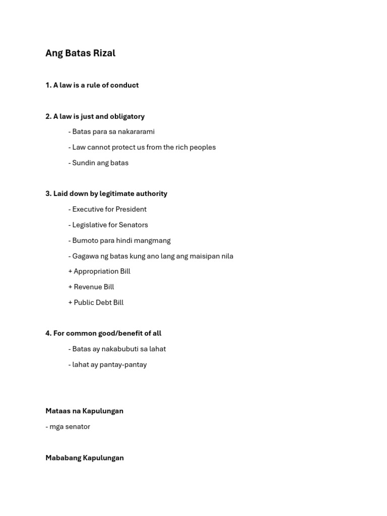 Ang Batas Rizal | PDF